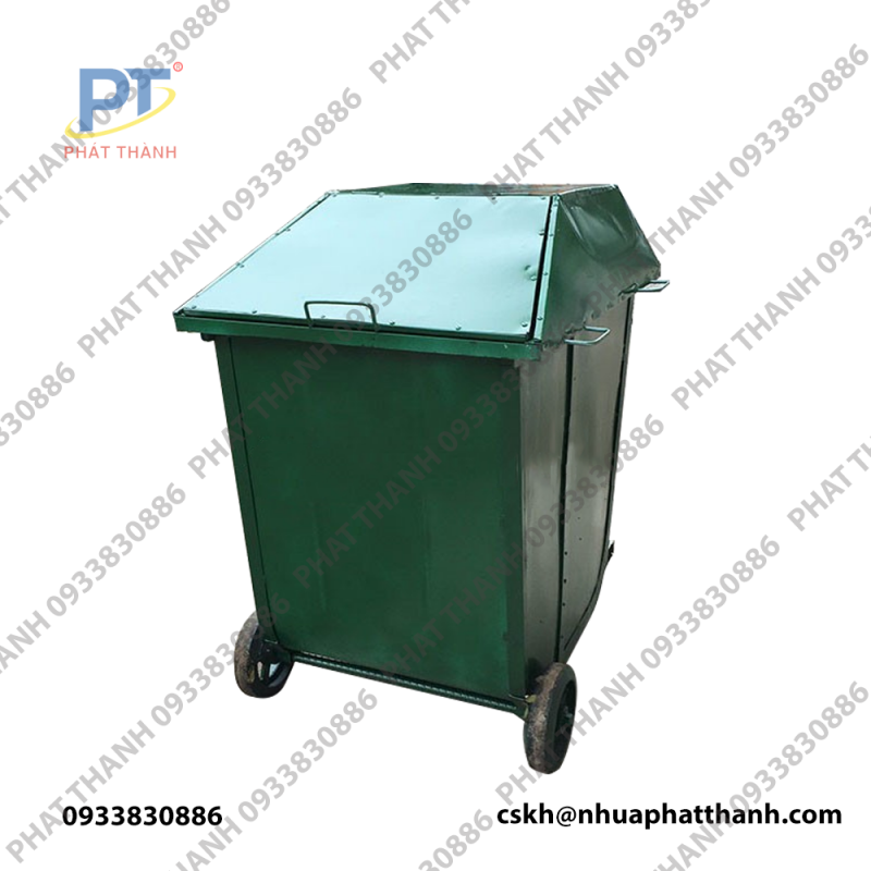 Thùng rác nhựa 240L màu vàng - Nhựa Phát Thành
